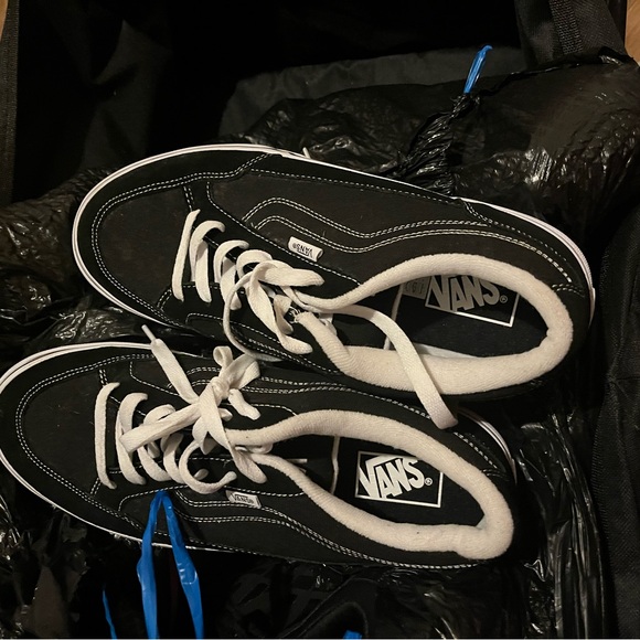 Vans | Shoes | Vans Black And White Athletic Shoes With Iconic Lowtop ...